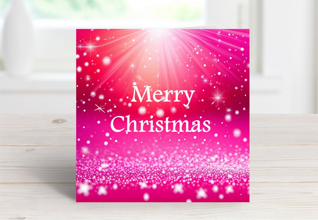 Merry Christmas Card, Happy Xmas Card, Printable Festive Card, Digital ...