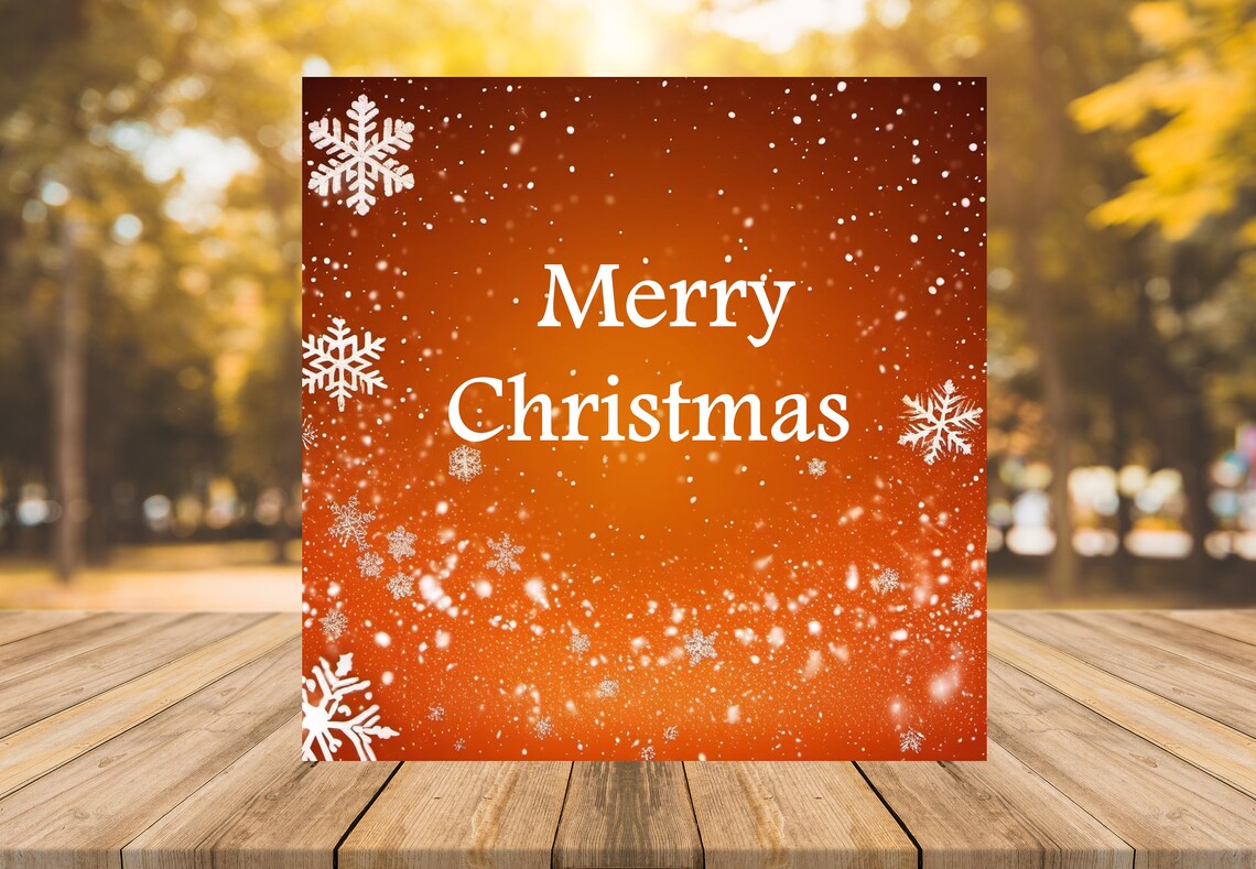 Merry Christmas Card, Happy Xmas Card, Printable Festive Card, Digital ...