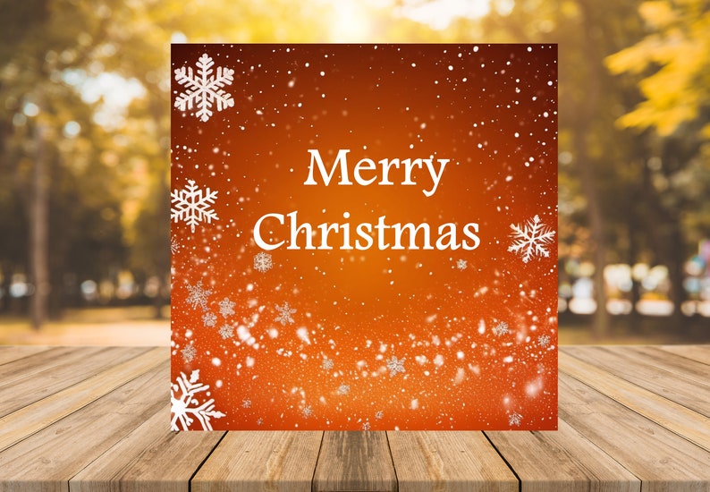 Merry Christmas Card, Happy Xmas Card, Printable Festive Card, Digital ...