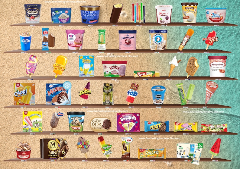 Ice Cream Heaven, Printable Poster, Modern Wall Art, Digital Wall Art ...