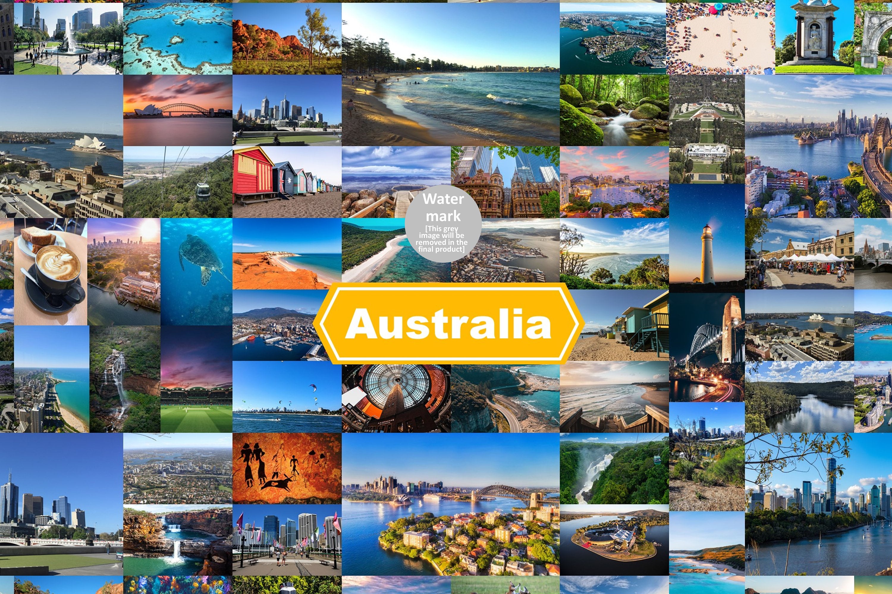 Beautiful Australia Poster, Images of Aussie, Large Colourful Straya ...