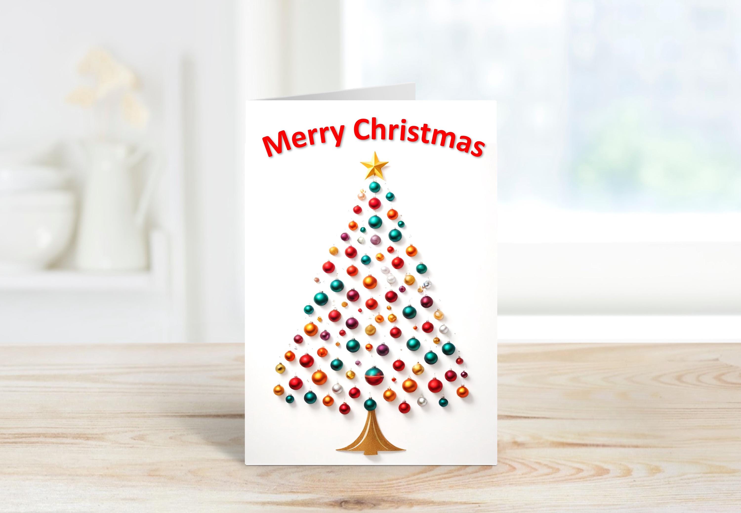 Merry Christmas Card, Printable Digital Happy Xmas Instant Download ...