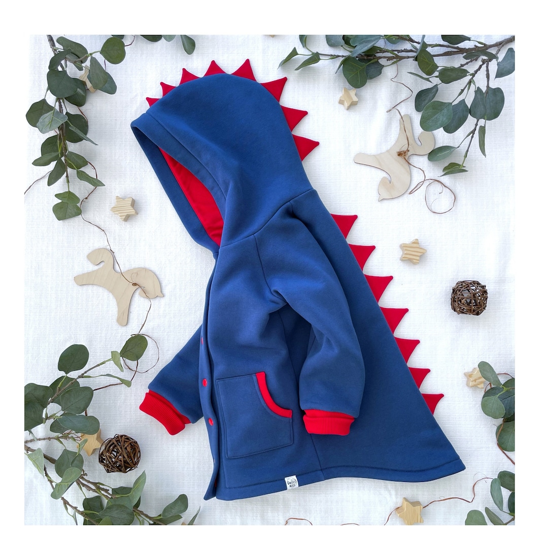 Blue Baby Dinosaur Jacket | Warm Stegosaurus Coat | Kid's Spikes Coat ...