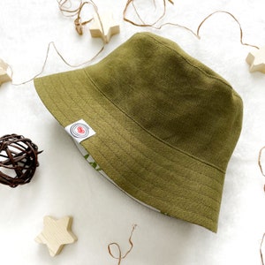 Vintage Linen Sun Hat | Tangerine Bucket Hat | Floral Sun Hat ...