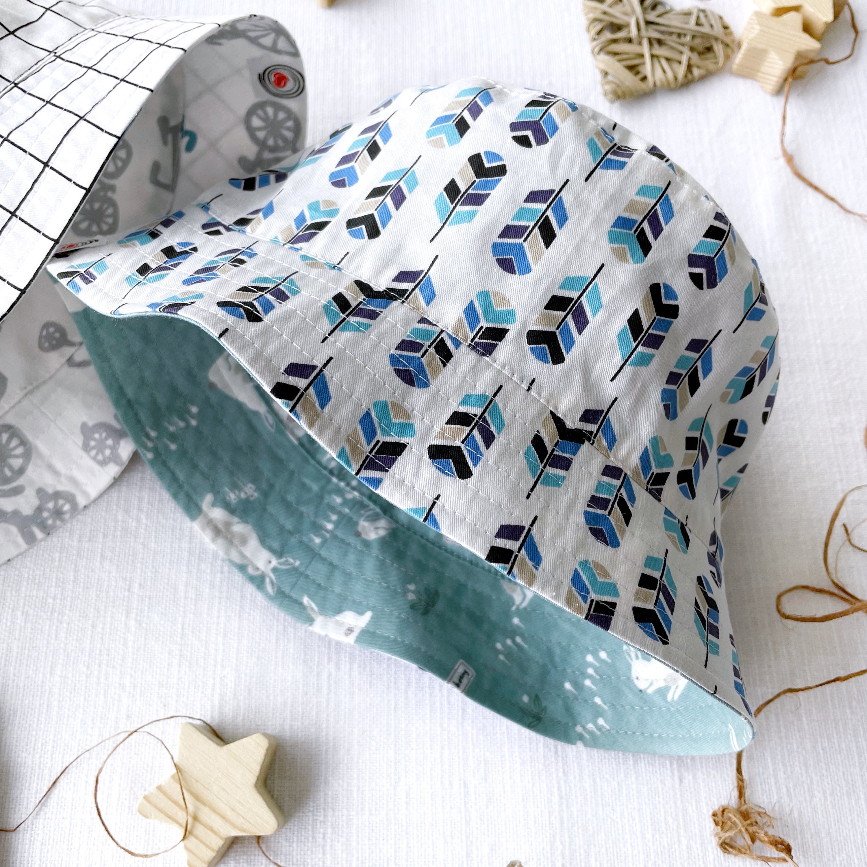 Baby Sun Hat | Bike Bucket Hat | Bunny Summer Hat | Reversible Sun Hat ...