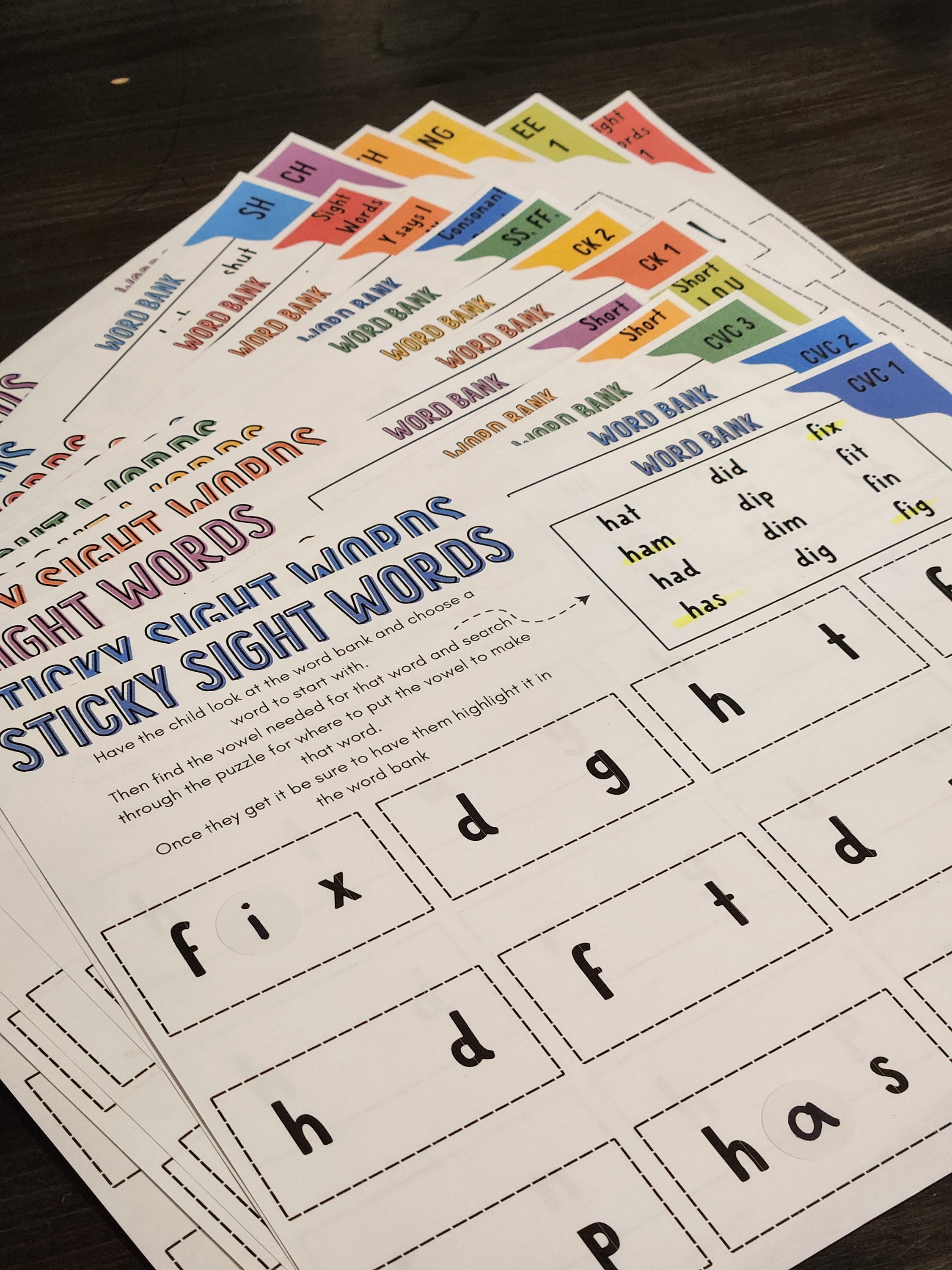 Sticky Sight Words Game Kindergarten Printable, Learn to Read, Reading ...