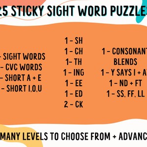 Sticky Sight Words Game- Kindergarten Printable, Learn to Read, Reading ...