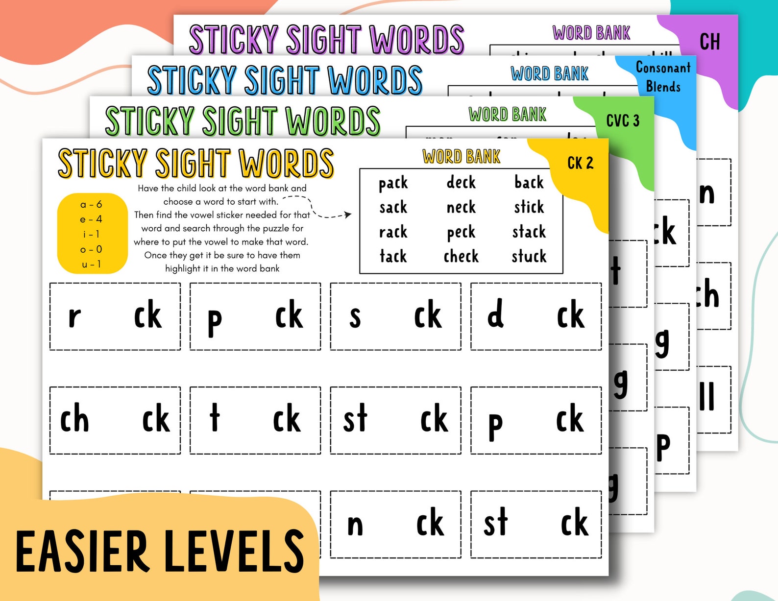 Sticky Sight Words Game Kindergarten Printable, Learn to Read, Reading ...