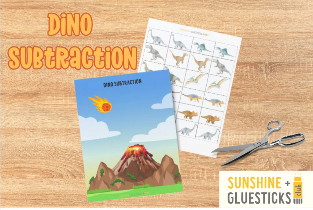 Dino Subtraction Game • Kindergarten • 1st Grade • Math Game ...