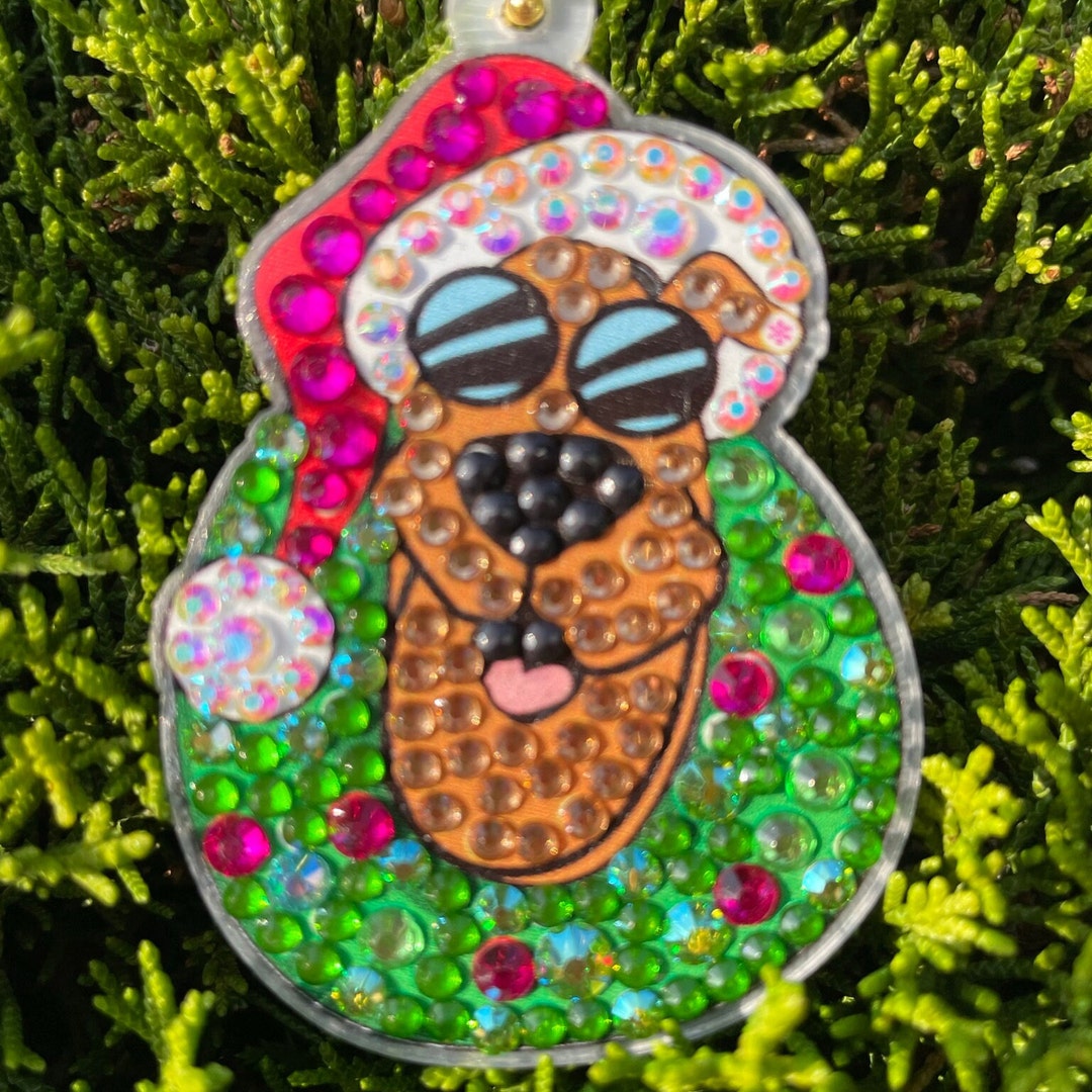 Scooby Doo Rhinestone Christmas Ornaments, Snowboarding Santa, Key ...