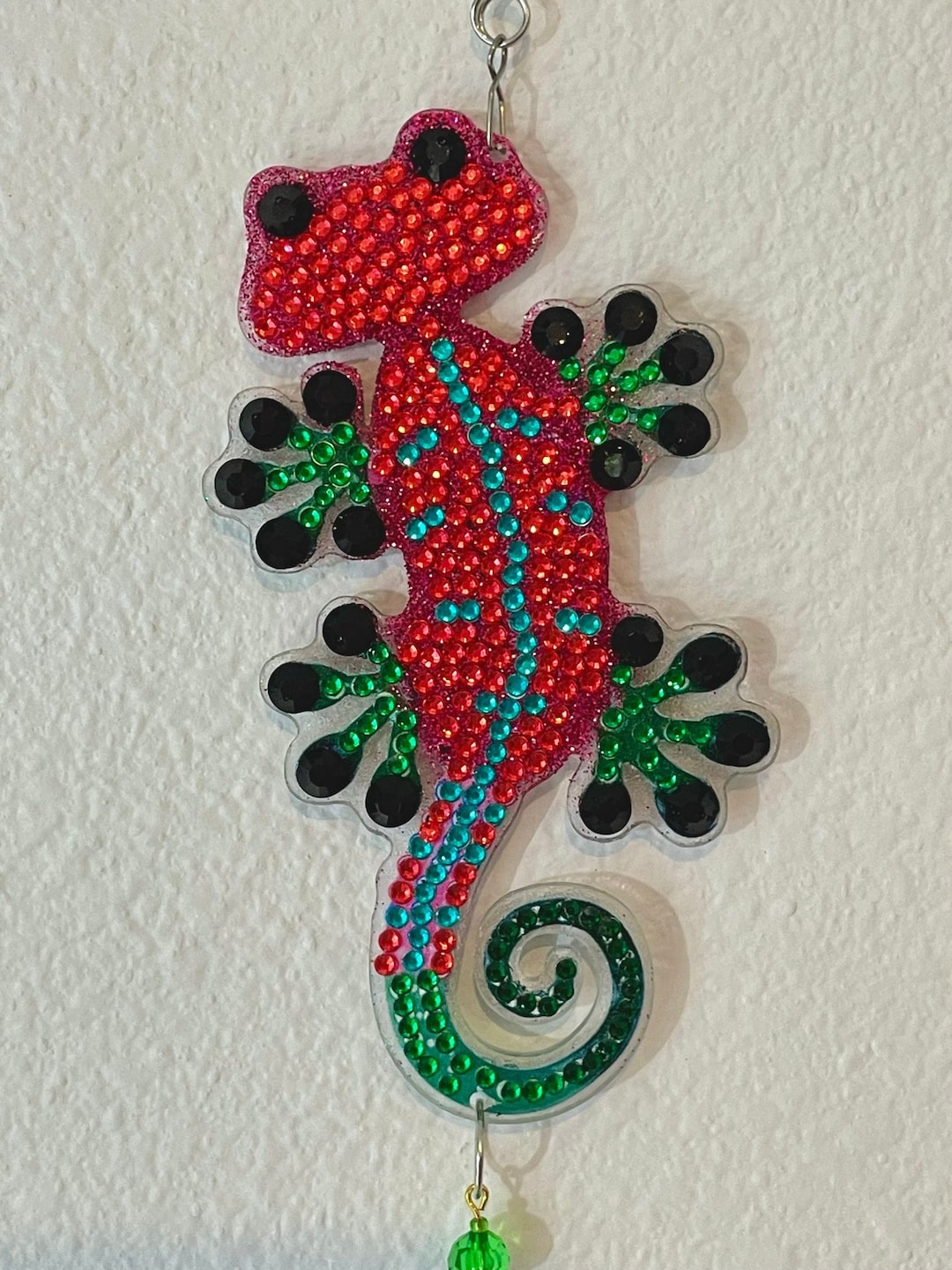 Gecko Crystal, Rhinestone, Suncatcher, Wind Chime, Jeweled, Dazzled ...