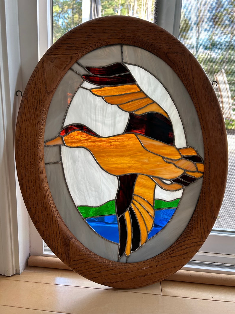 Set of Stained Glass Mallard Ducks - Etsy