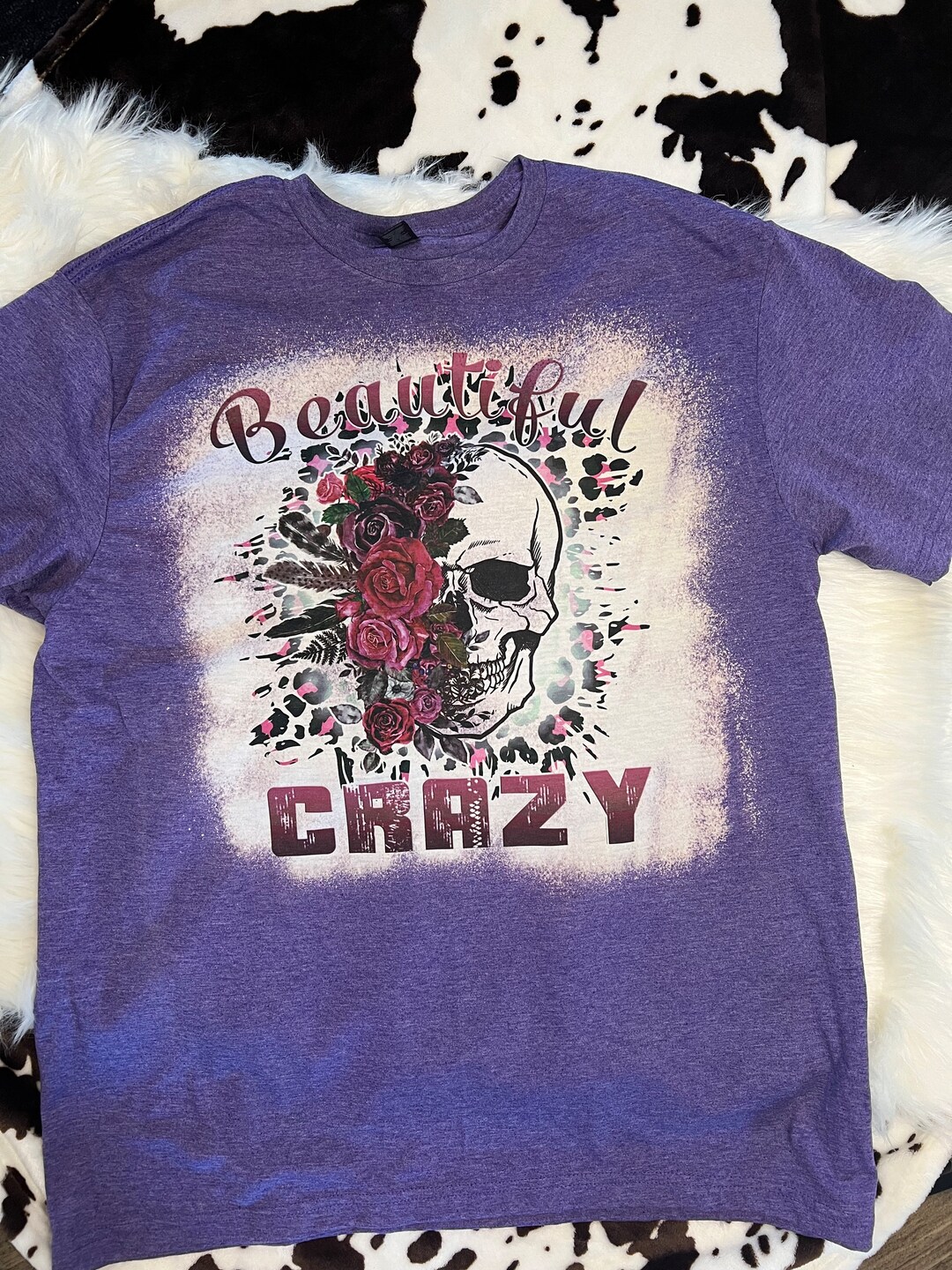 Beautiful Crazy Bleach Skull Tshirt Bleached Tshirt Skull - Etsy