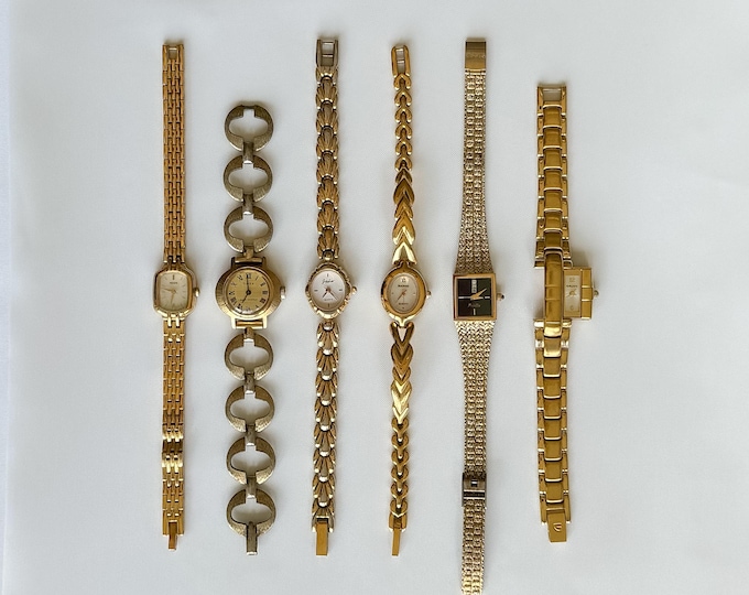 Vintage Women's Gold Watch, Vintage Gold Tone Ladies Watches, Dainty ...