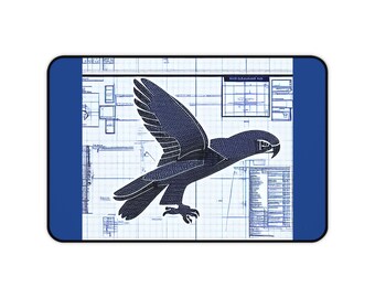 Blueprint Desk Mat - Etsy