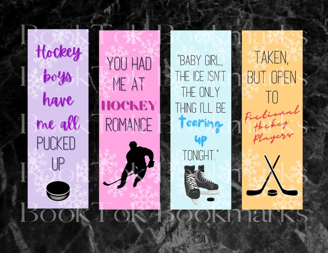 MMC Hockey Bookmarks Printable Download Booktok Gift - Etsy