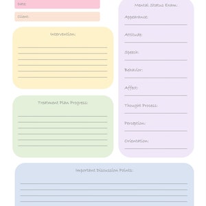 Therapy Session Notes - Etsy