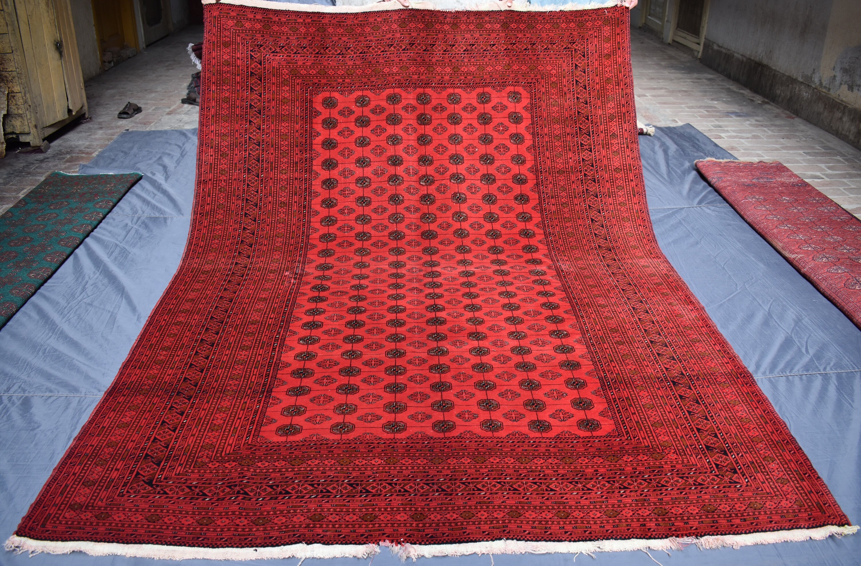 9.6 X 6.8 Ft Afghan Mori Gul Design 9 Feet Vintage Rug Turkmen Pattern ...