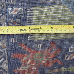 Afghan Pictorial Rug/ 3.9x6.9 Ft Vintage Handmade Pictorial Carpet ...