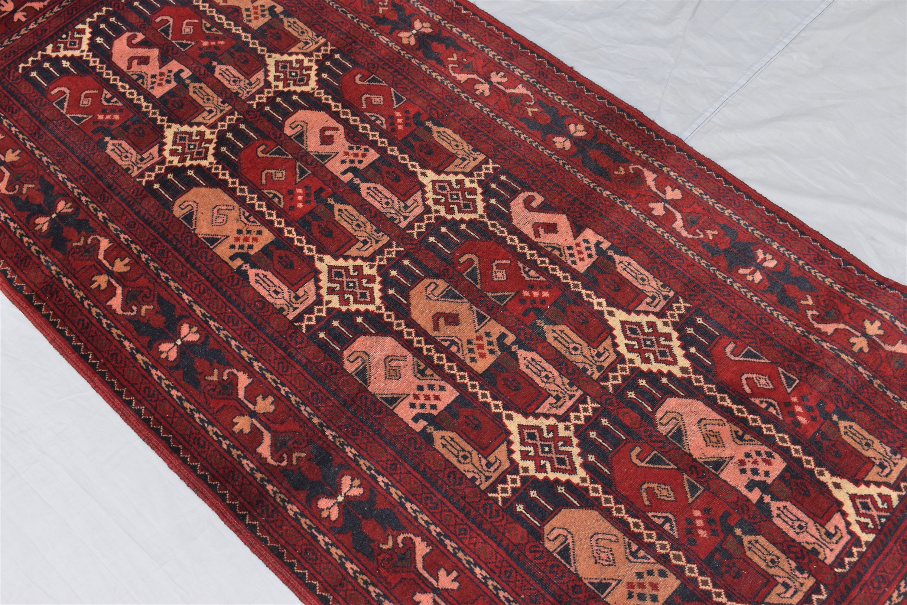2.10x6.4 Ft, Afghan Mini Runner Rug, Fine Quality Afghan Turkmen ...
