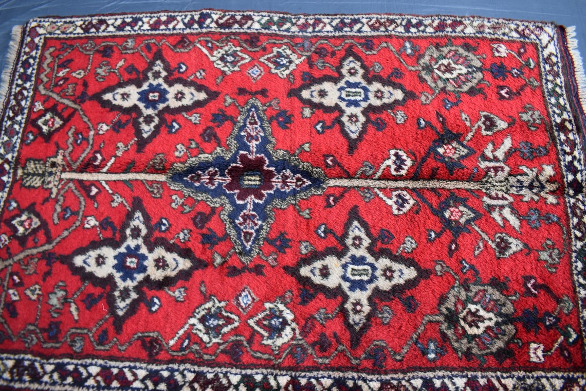 Vintage 3x5 Ft Afghan Balochi Area Rug Navy Blue Tribal - Etsy