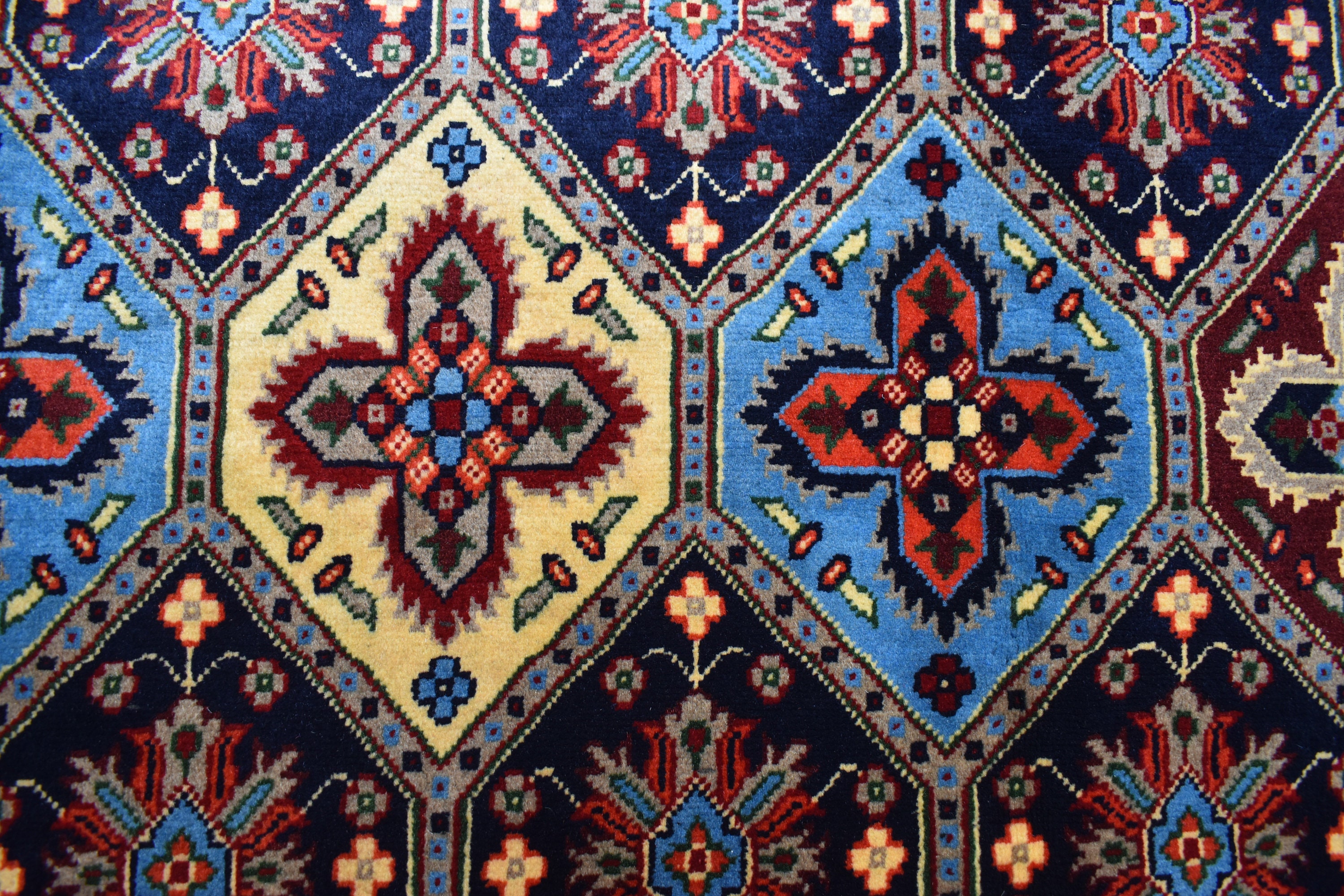 Custom Multi Color Area Rug/ Afghan Hand Knotted Veg Dyes Rug ...