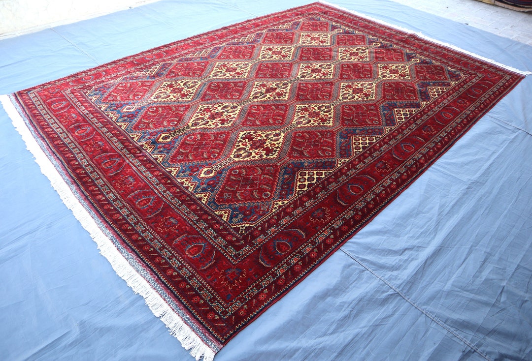 7x10 Ft Belgic Area Rug/ Afghan Super Fine Hand Knotted Veg Dyes Rug ...