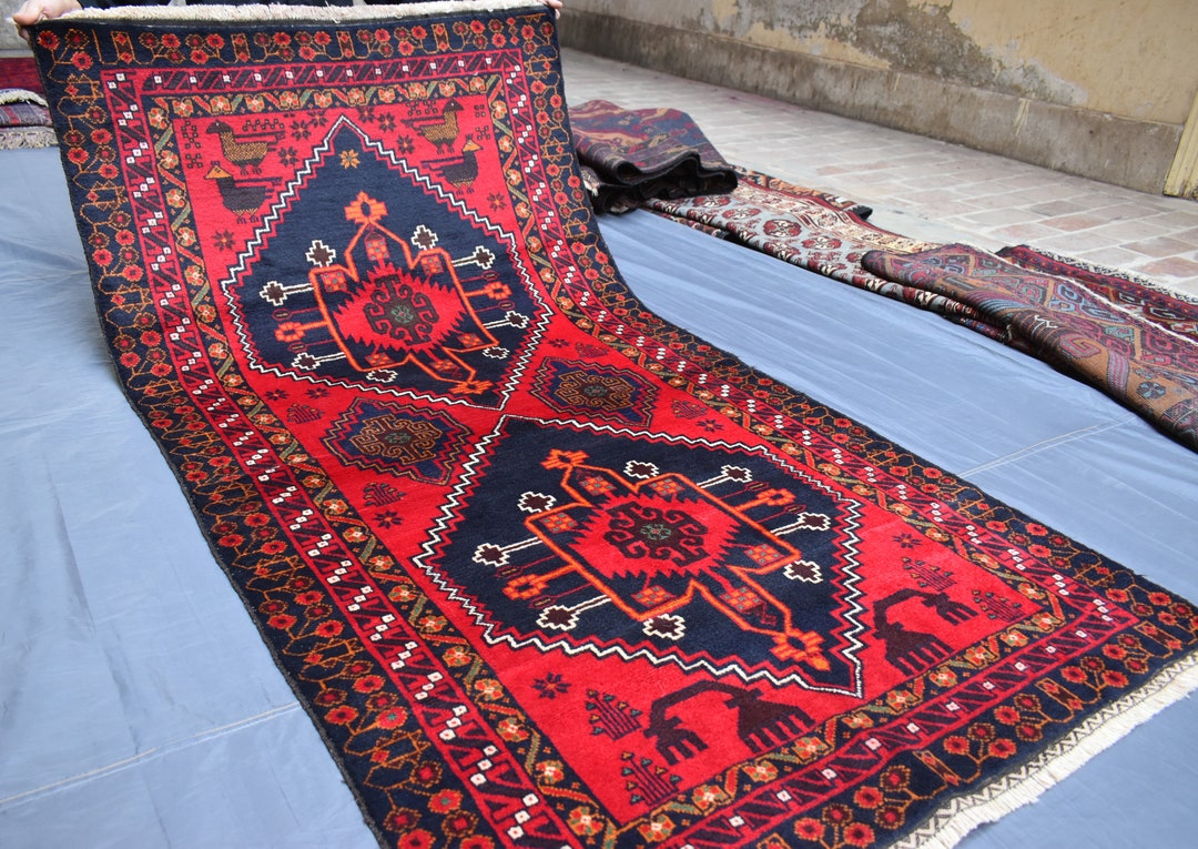 Native American Rug, Afghan Hand Knotted Wool Rug, Turkmen Tribal ...