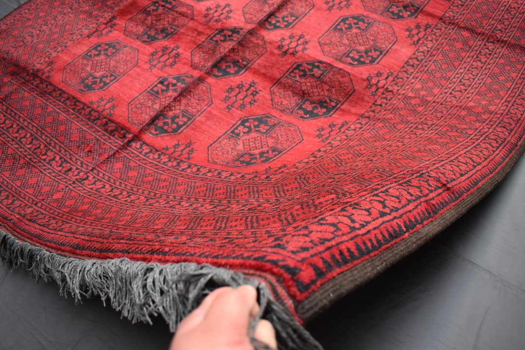 Antique Elephant Foot Rug 9.4x6.9 Ft Afghan Vintage Tekke - Etsy