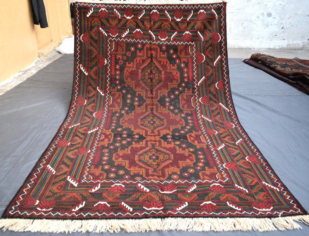Afghan Turkmen Rug/ Handmade Area Rug/ Ethnic Turkmen Rug/ Authentic ...