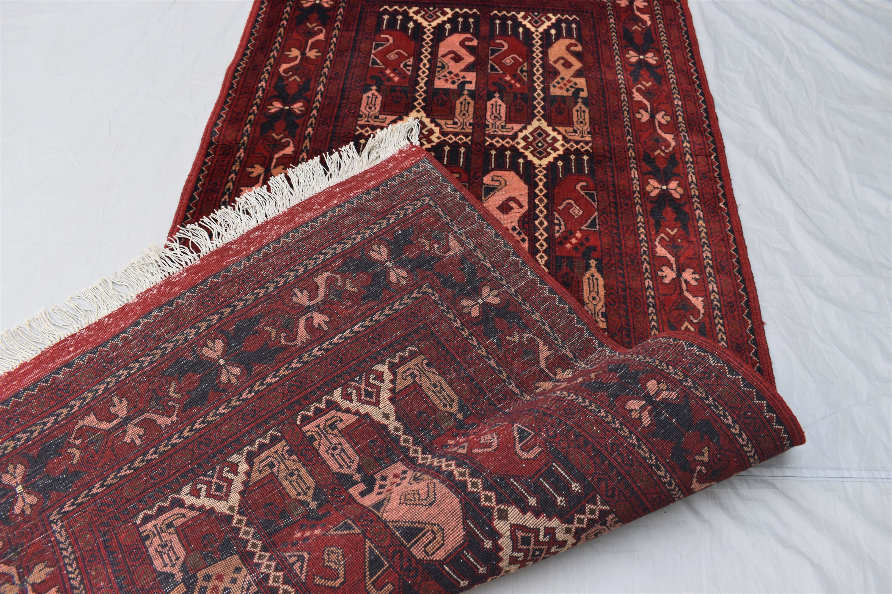 2.10x6.4 Ft, Afghan Mini Runner Rug, Fine Quality Afghan Turkmen ...