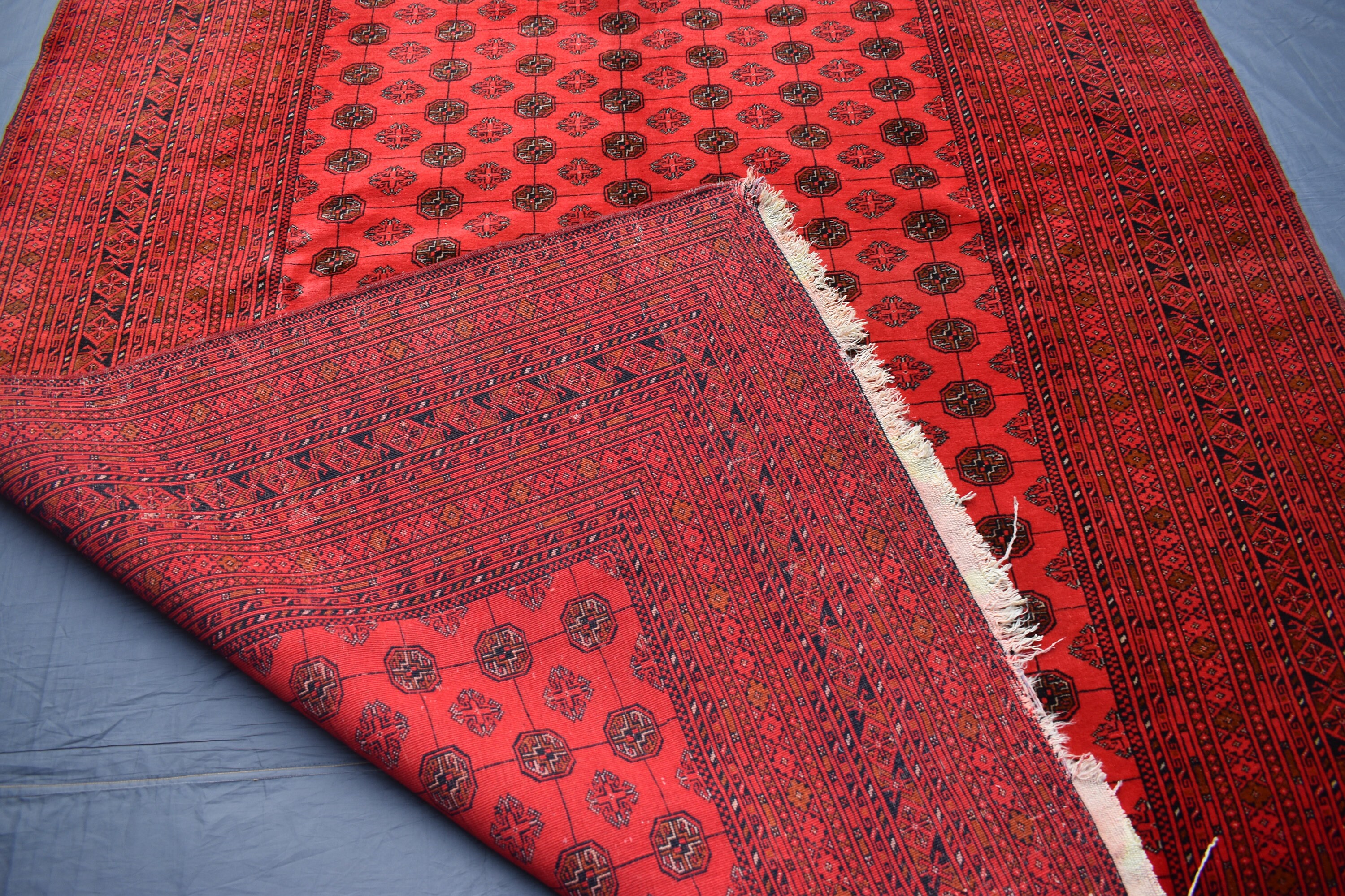 9.6 X 6.8 Ft Afghan Mori Gul Design 9 Feet Vintage Rug Turkmen Pattern ...