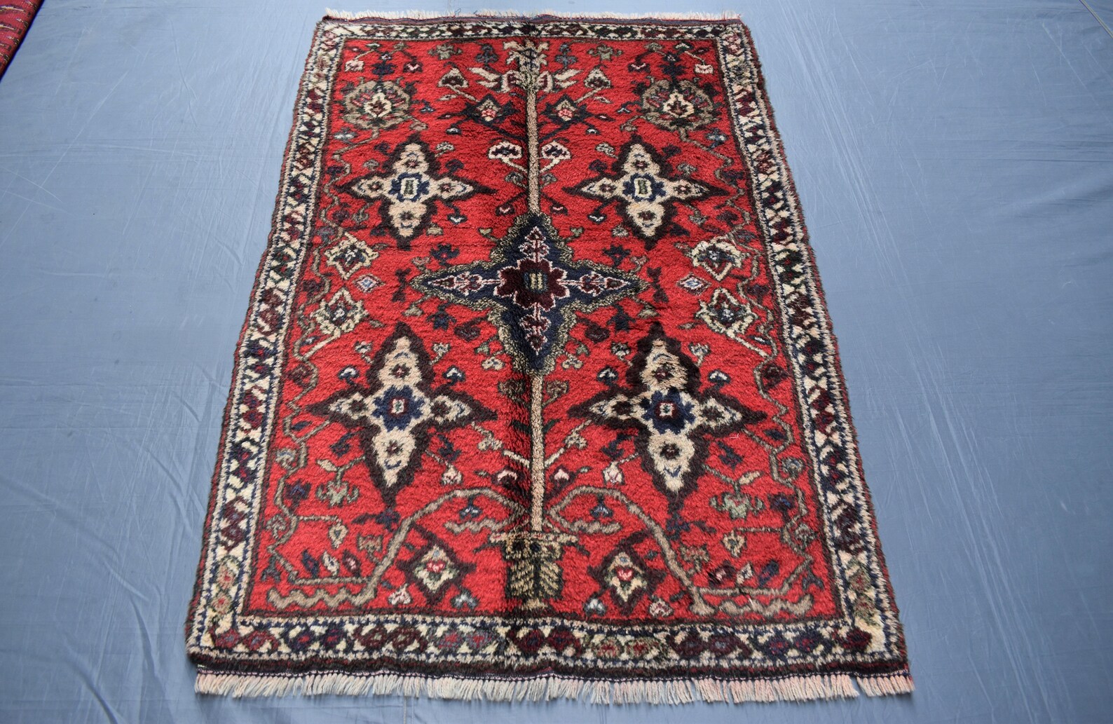 Vintage 3x5 Ft Afghan Balochi Area Rug Navy Blue Tribal - Etsy