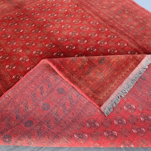 Ersari Turkmen Rug 6.8x9.2 Ft Afghan Hand Knotted Rug Bukhara Oriental ...