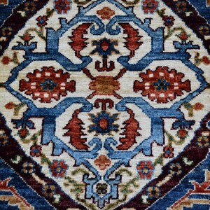 7.0 X 5.0 Ft Gorgeous Haryz Pattern Handmade Geometrical Rug, Turkmen ...