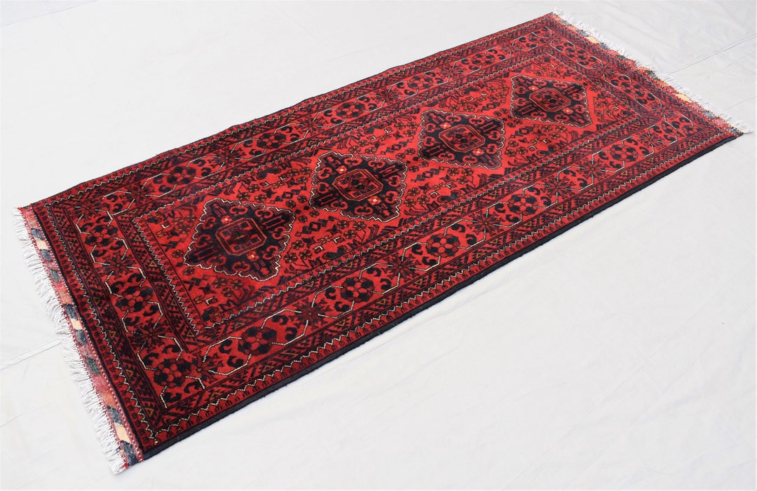 6.7 X 2.9 Ft Runner Rug, 7 Feet Long Afghan Runner Rug, Afghan Handmade ...