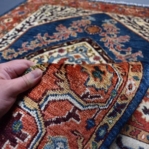 7.0 X 5.0 Ft Gorgeous Haryz Pattern Handmade Geometrical Rug, Turkmen ...