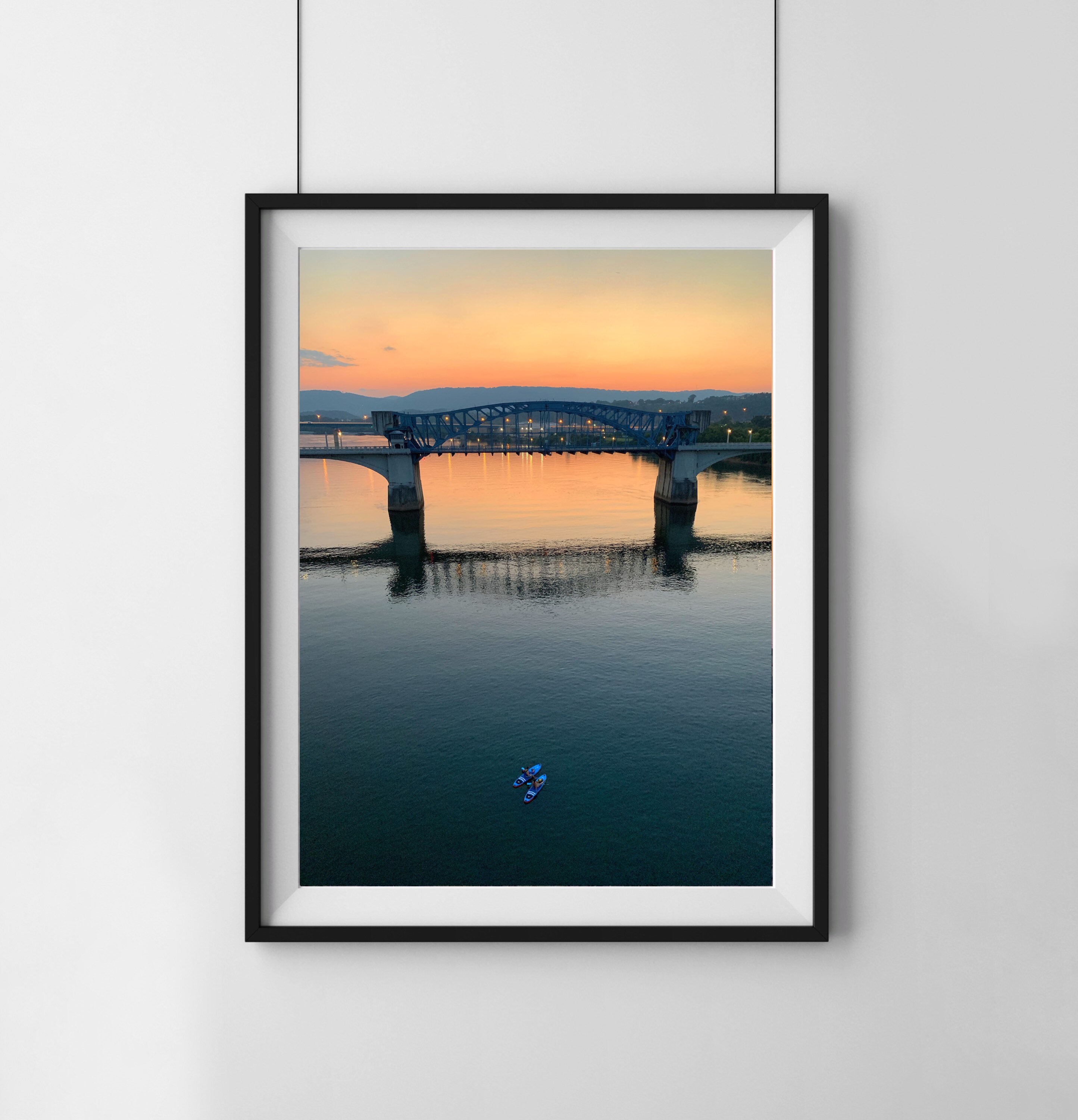 Chattanooga, Tennessee - Riverfront - Bridge - Sunset - Rock City ...