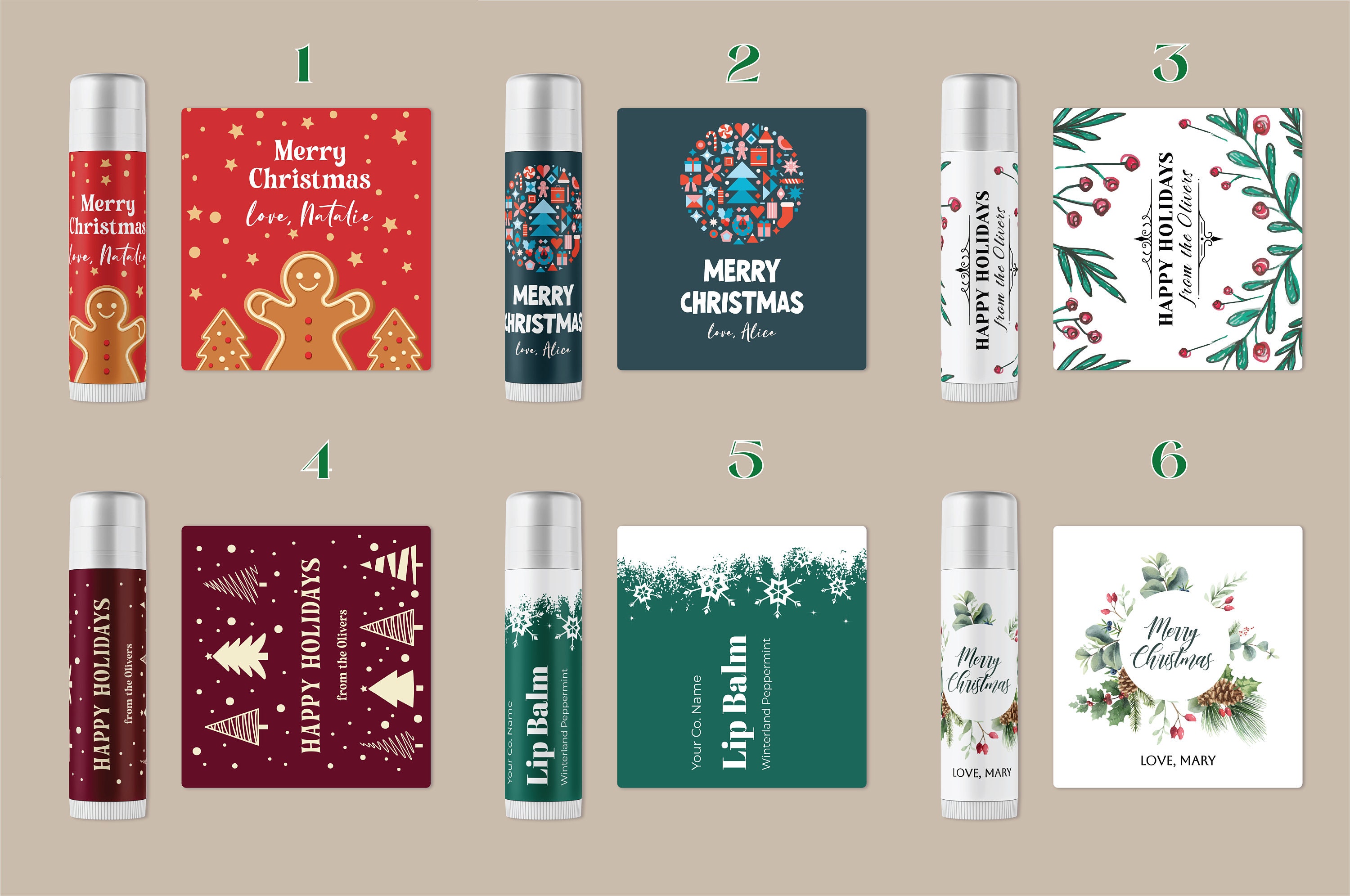 Holiday Lip Balm BULK - Christmas Class Gift - Holiday Teacher Gift ...