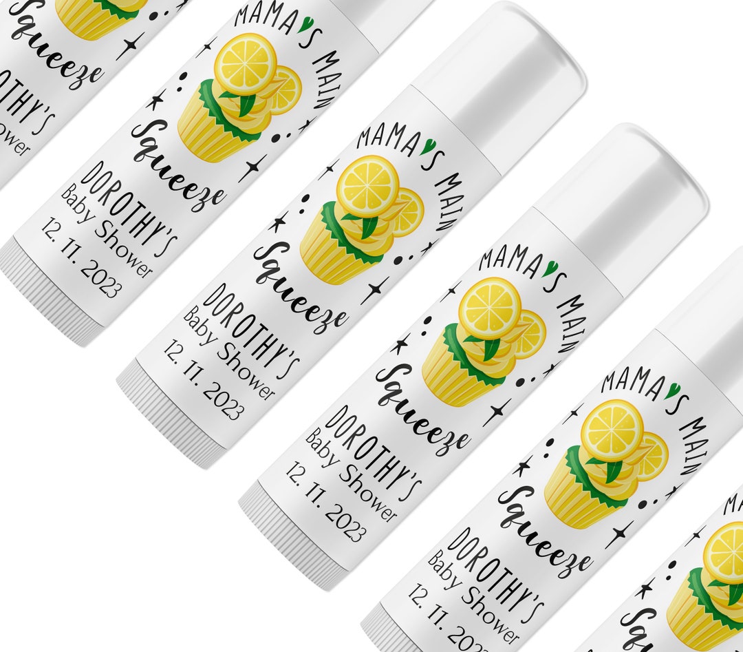 Lemon Party Favors: Personalized Handmade Lip Balm - Citrus Bridal ...