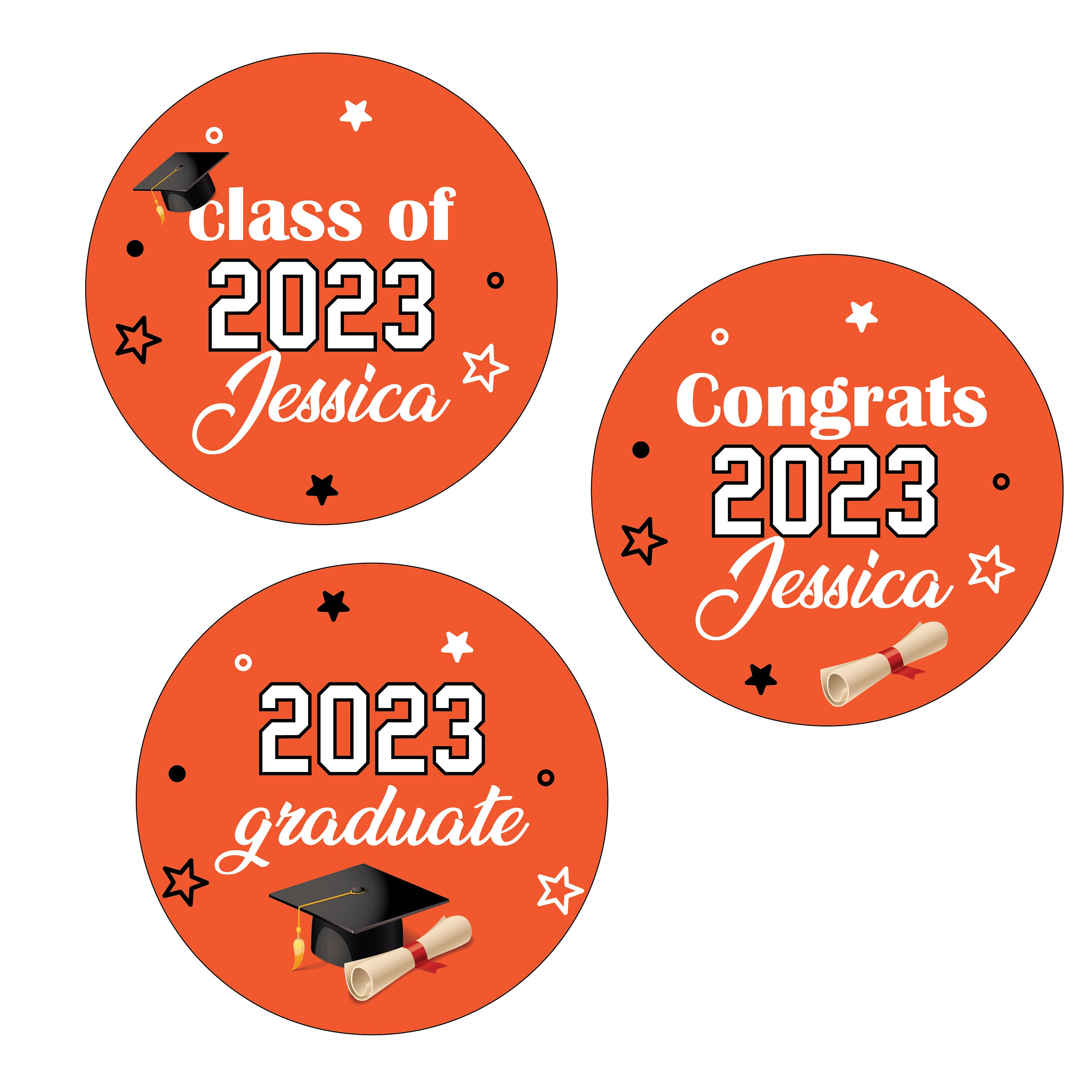 189 Personalized Graduation Stickers for Chocolate Kisses - Etsy