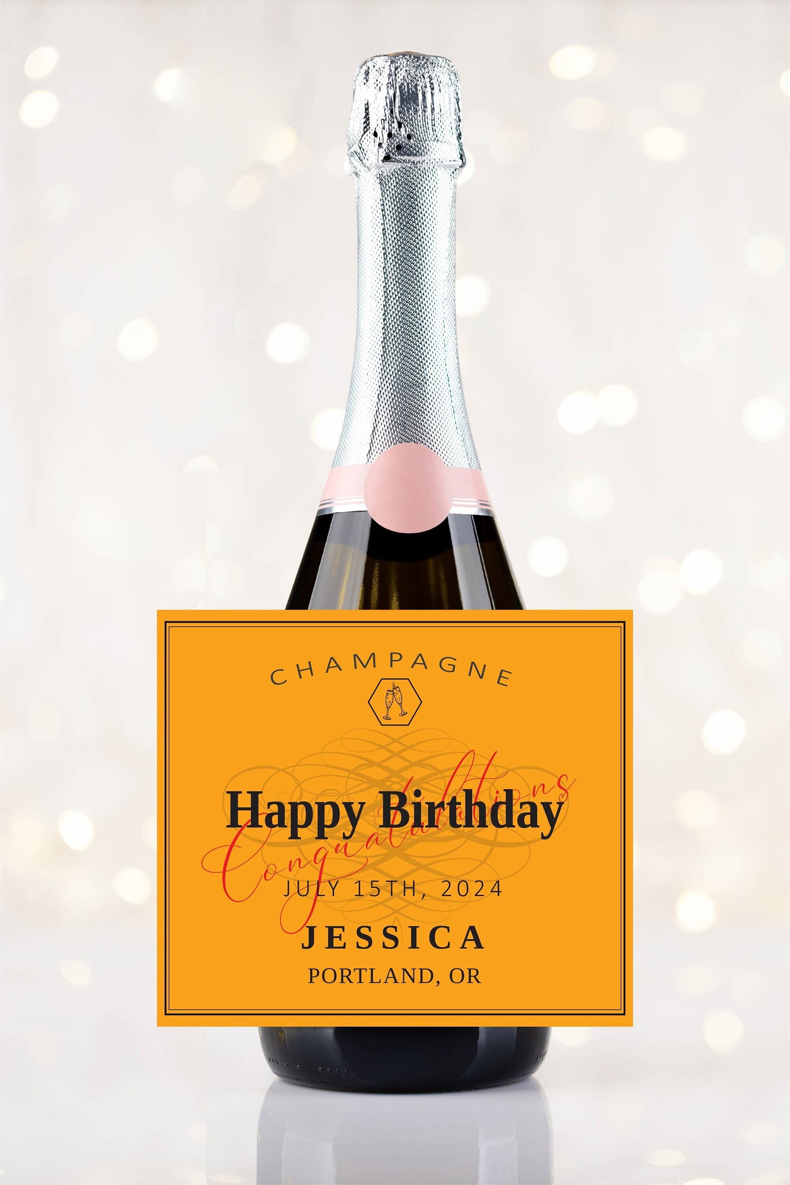 Custom Champagne Label Personalized Champagne Label 21st - Etsy