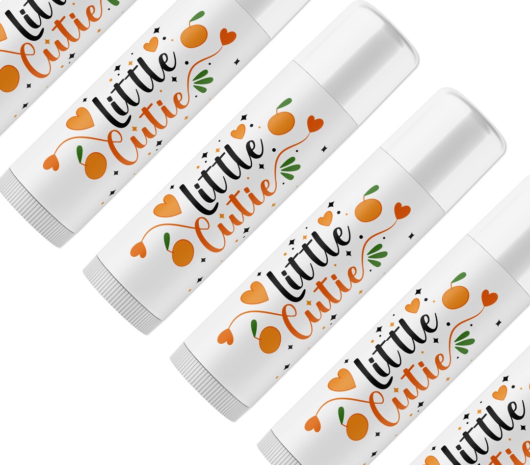 Custom Orange Chapstick: Little Cutie Baby Shower Favors. Personalized ...