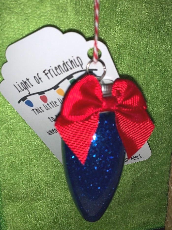 Light of Friendship Ornament, Christmas Bulb, Coworker Gift, Package ...