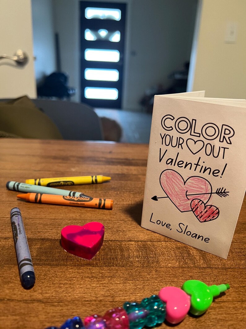 Printable Kids Valentine Coloring 8 Page Zine // Digital Download ...