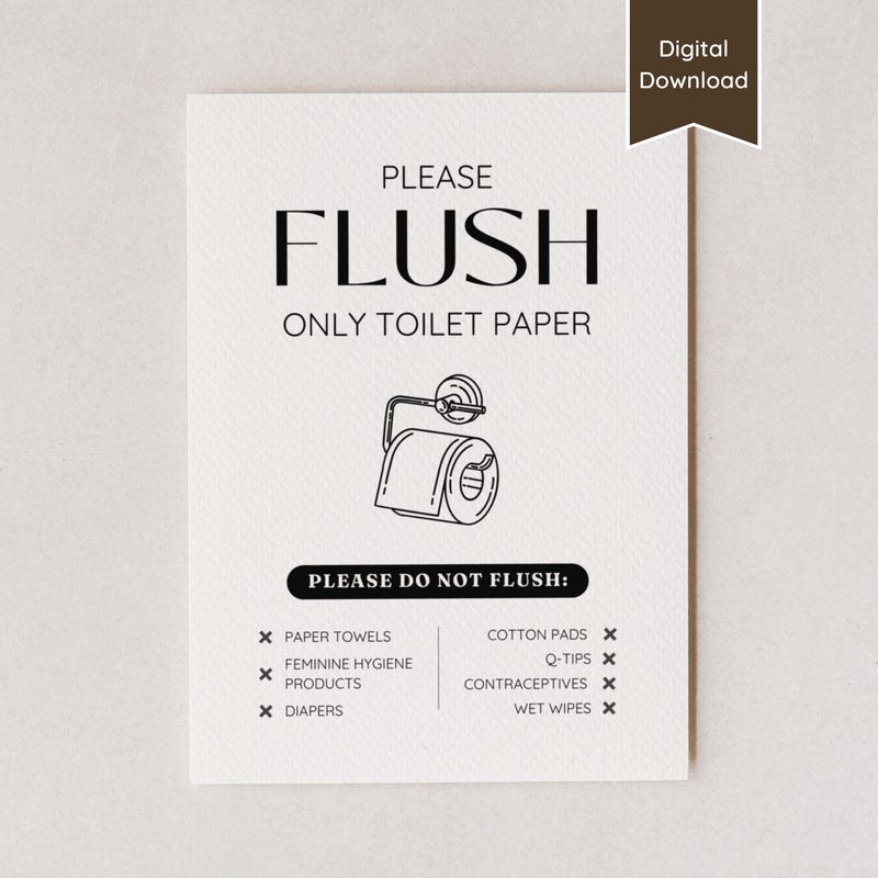 Toilet Paper Only Signs - Etsy