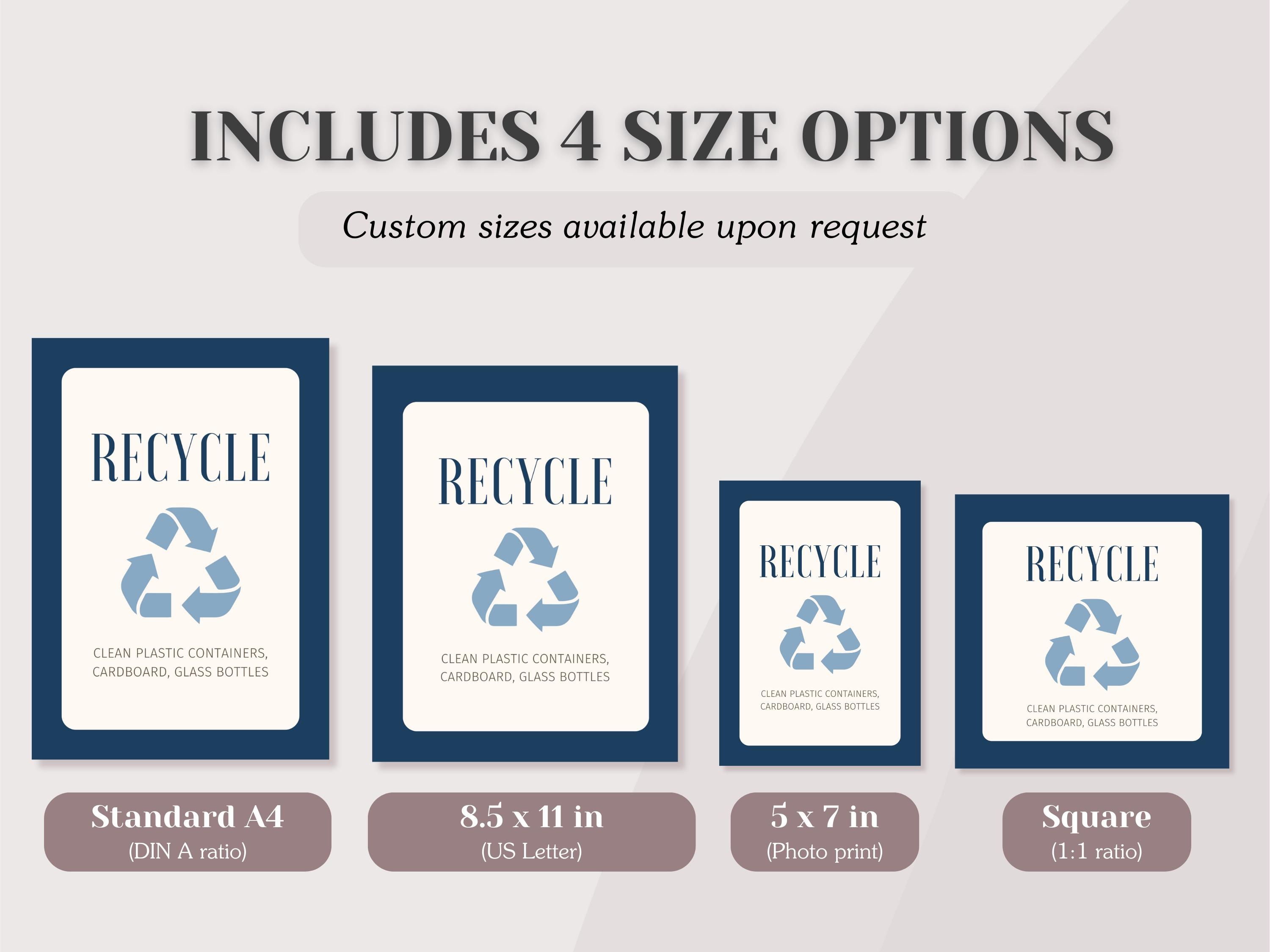 Elegant Garbage, Compost, Recycling Signs | Trash Sorting Signs ...