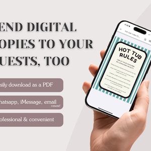 Hot Tub Rules & Safety Sign for Airbnb or VRBO; Customizable Canva ...