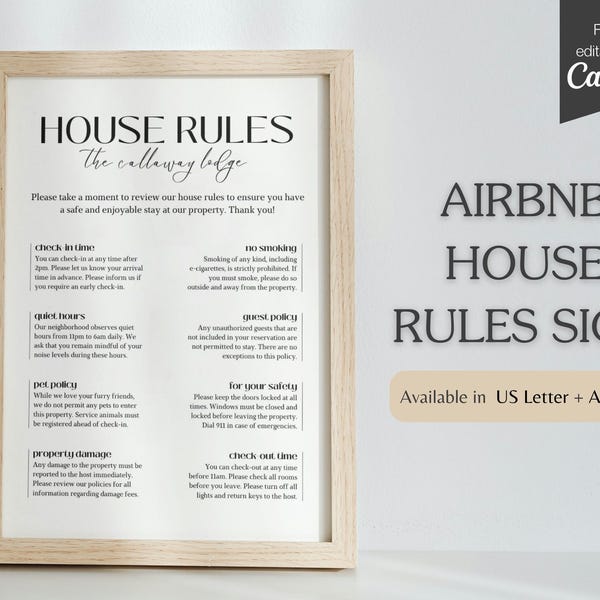 House Rules - Etsy