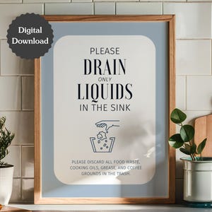 No Liquids in Trash Signs - Etsy